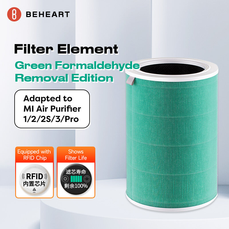 BEHEART Фильтр для очистителя воздуха Xiaomi Mi Air Purifier 4 Pro Green