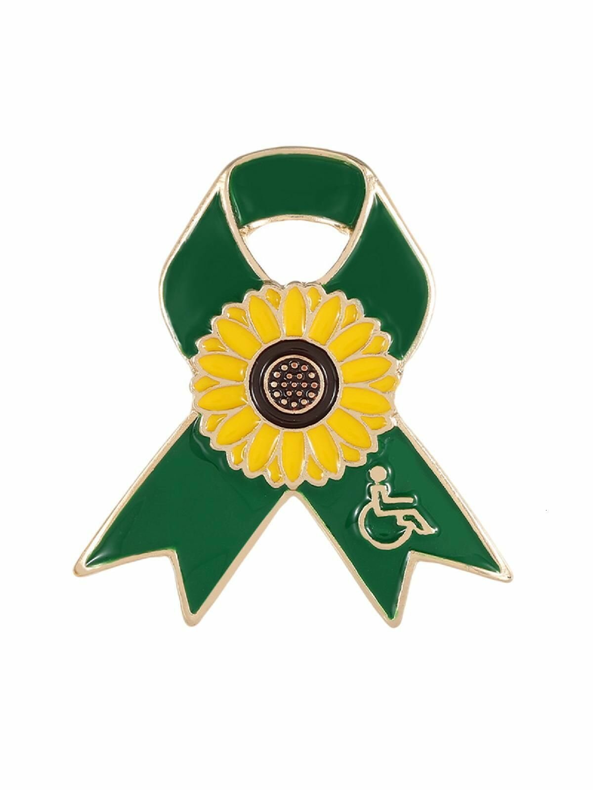 Ленточный брошь-цветок, - 1