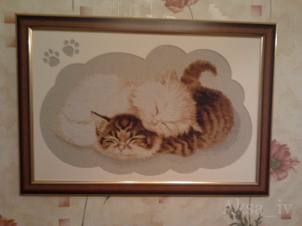 Вышивка крестиком "Котята"