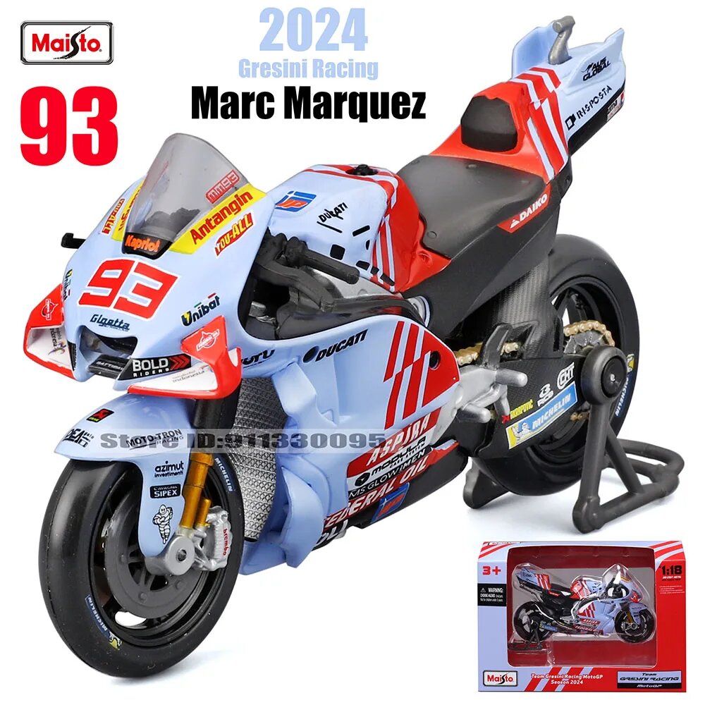 МаISTO 1:18 Модель мотоцикла Gresini Racing Moto GP