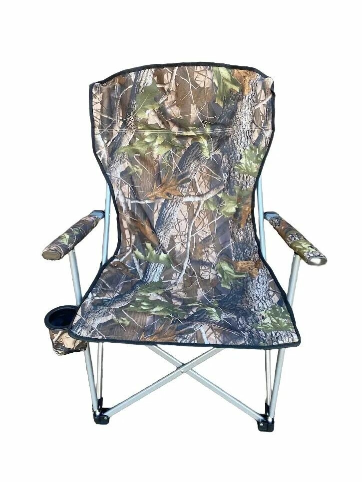 Кресло кемпинговое с подстаканником CoolWalk CW-345, камуфляж