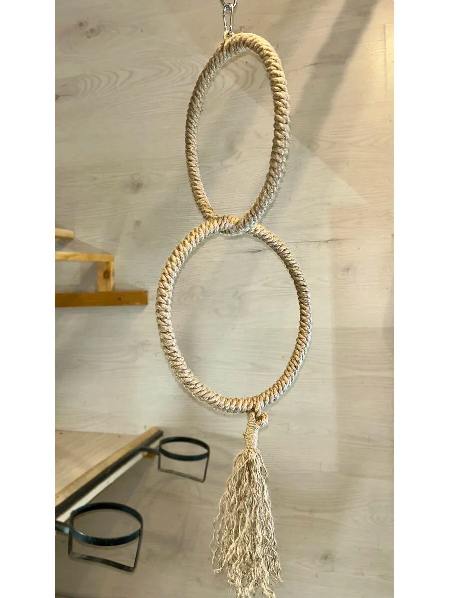 Игрушка для попугая - двойное джутовое кольцо