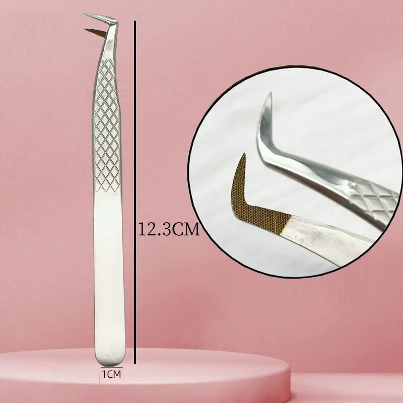 Пинцет для наращивания ресниц XINYILEJIA Silver Tweezers 12