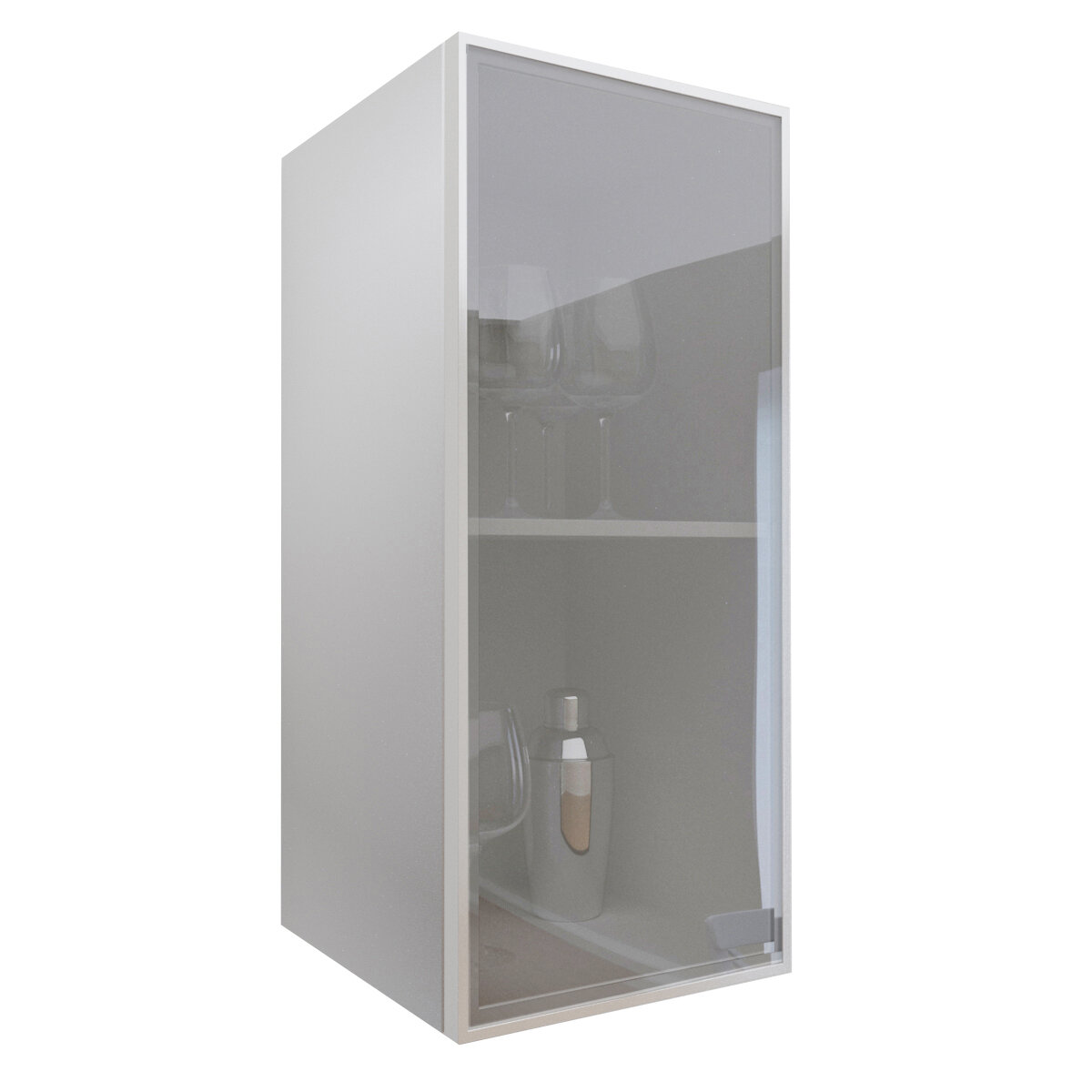 Фасад из алюминиевого профиля со стеклом Aluminum Glass 29,6х71,6х2 см, алюминий браш/графит