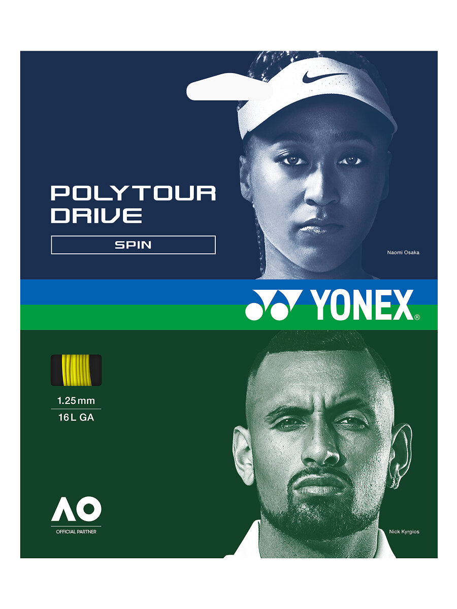 Струна для тенниса Yonex 12m PolyTour Drive, Yellow, 1.25 моноволокно