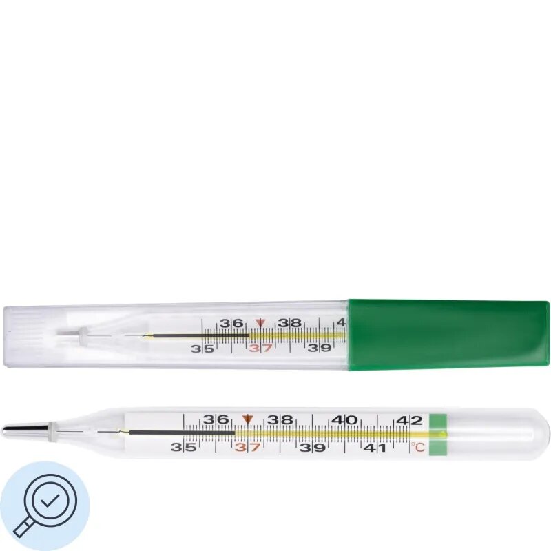 Термометр медицинский без ртути в пластиковом футляре импэкс-мед , J