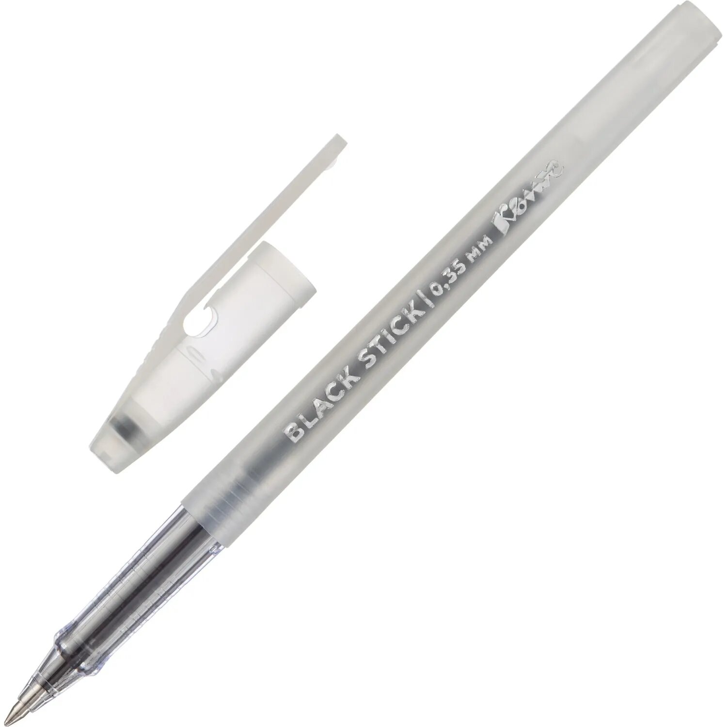 Ручка гелевая неавтомат. Комус Black Stick черн,0.35мм, тонир. корп