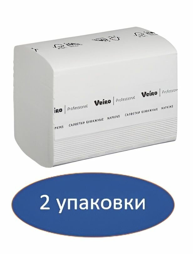 Салфетки Veiro Белые V-cложение, 21*16,2 см, 2 Слоя, 220 Листов. Набор 2 шт.