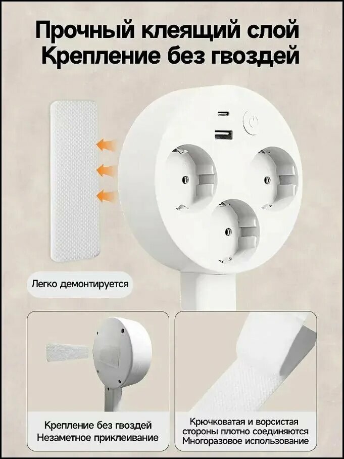 Розетка, изделие белого цвета для повседневного использования дома, в поездках и рабочих ситуациях — фото 1