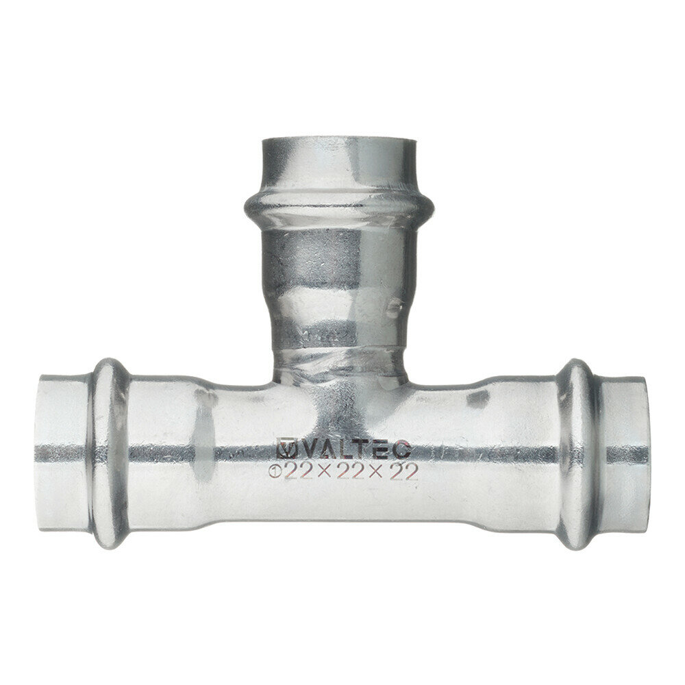 Тройник Valtec VTi.931. I.222222 22 х 22 х 22 мм нержавеющая сталь