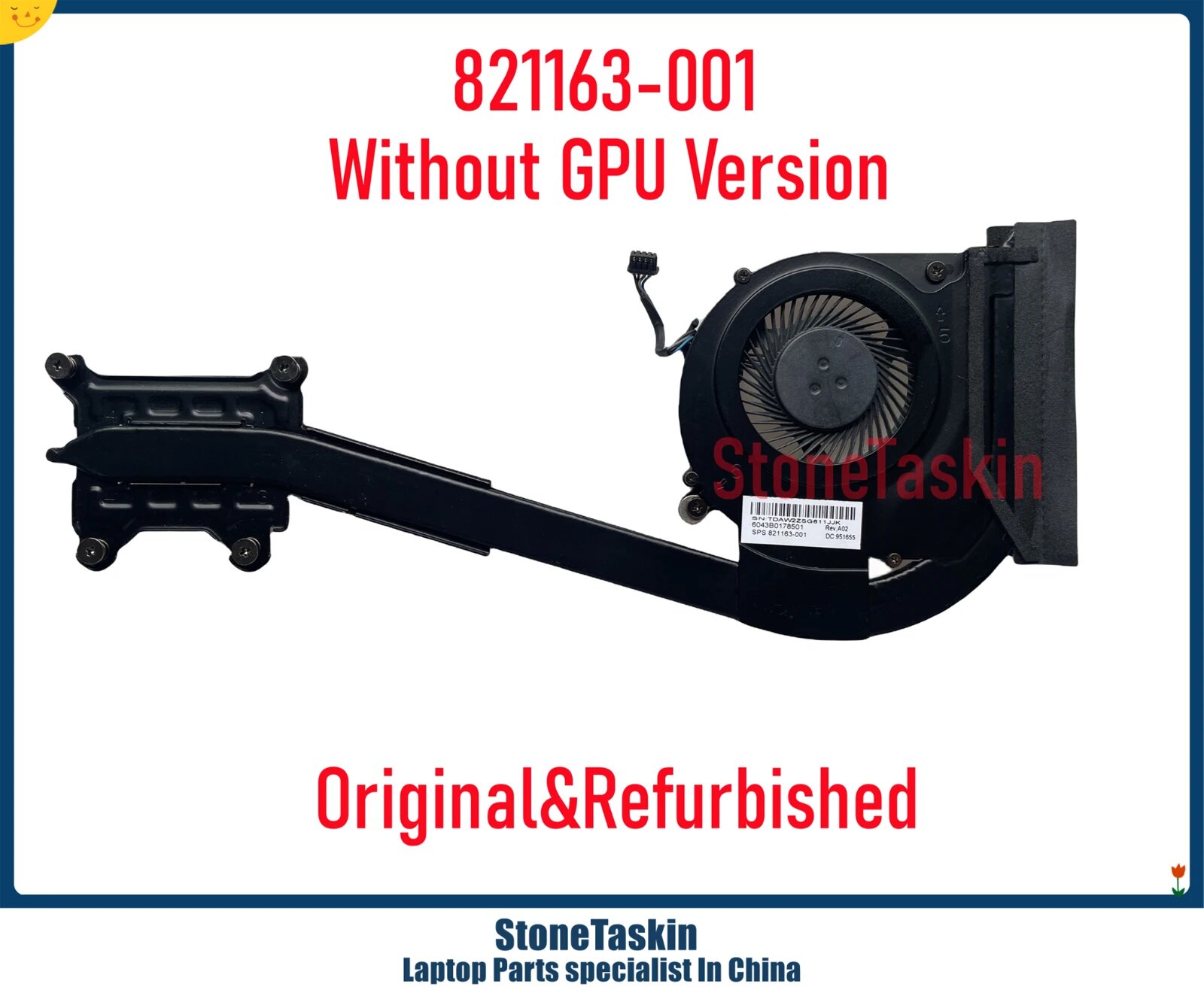 Оригинальный процессор для ноутбука StoneTaskin, ранняя версия, EliteBook 840 G3 845 G3 740 G3 745 G3, радиатор, вентилятор радиатора 821163-001, протестирован