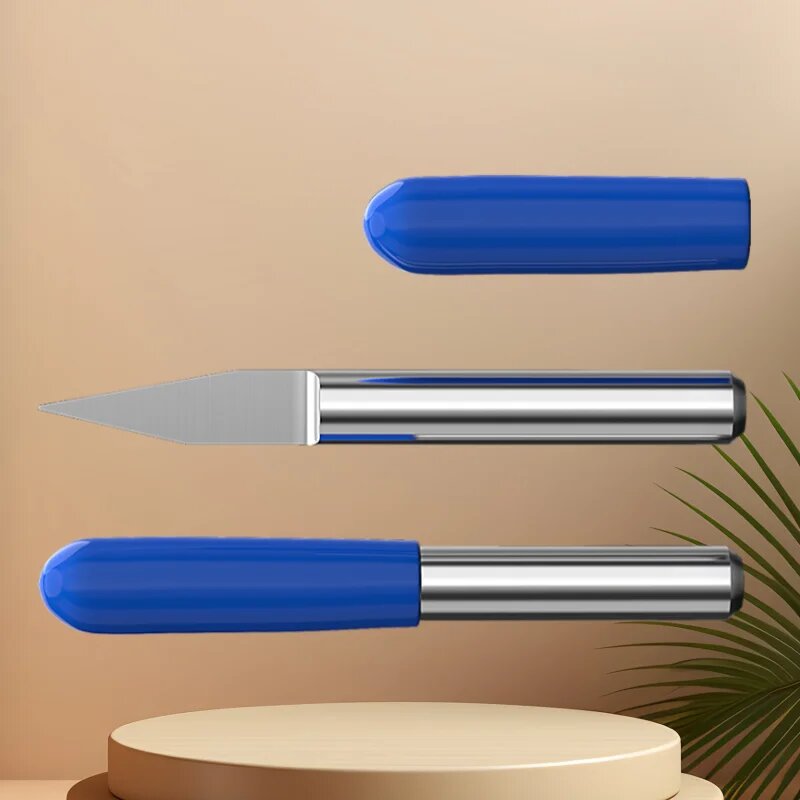 1 шт. гравер из карбида вольфрама V-фрезерный станок с ЧПУ с плоским дном, гравировальные биты 3,175 мм 0,1/0,2/0,3/0,4/0,5 мм для алюминиевой резьбы по металлу 30 Degree, 3.175mm x 0.1