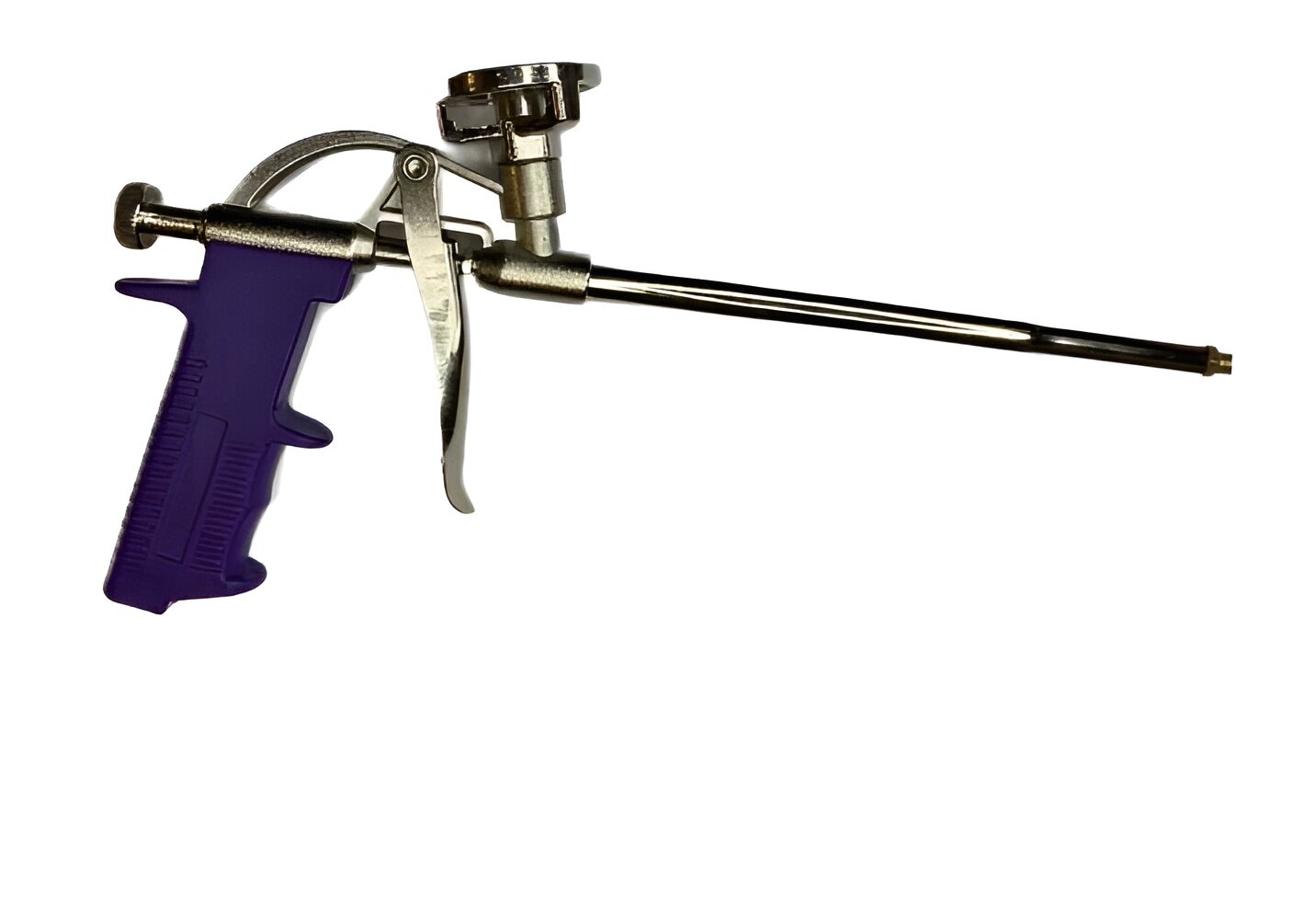 Пистолет для монтажной пены металлический корпус с метал. регулятором / Мощный пенный пистолет металлический (ф)
