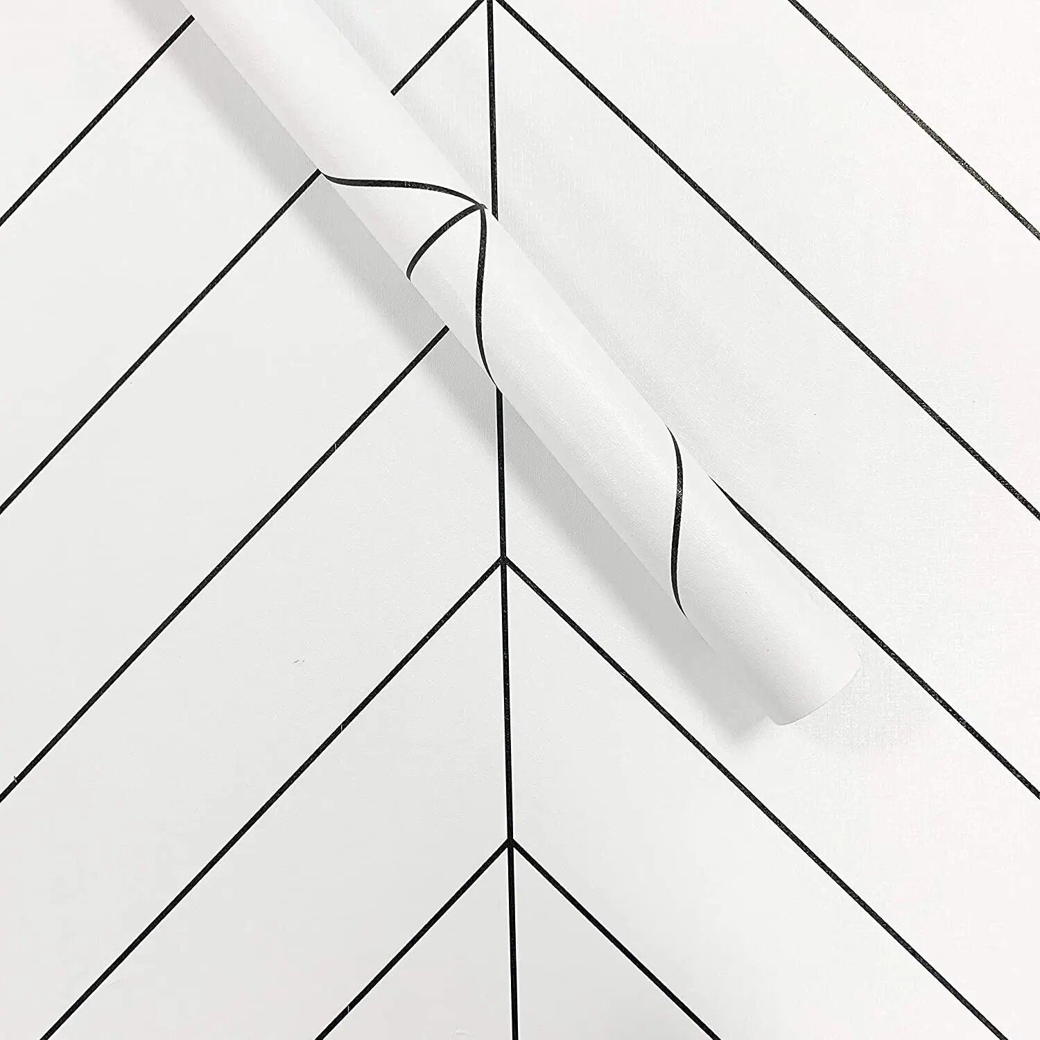 Meihodan Самоклеящиеся виниловые обои геометрические черно-белые 3mx45cm