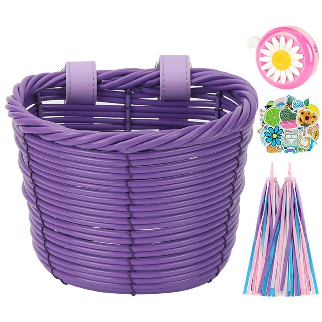 Детские велосипедные велосипедные руля стримеры устанавливают велосипедные фронтальные украшения детские колокольчики велосипедные аксессуары, Фиолетовый