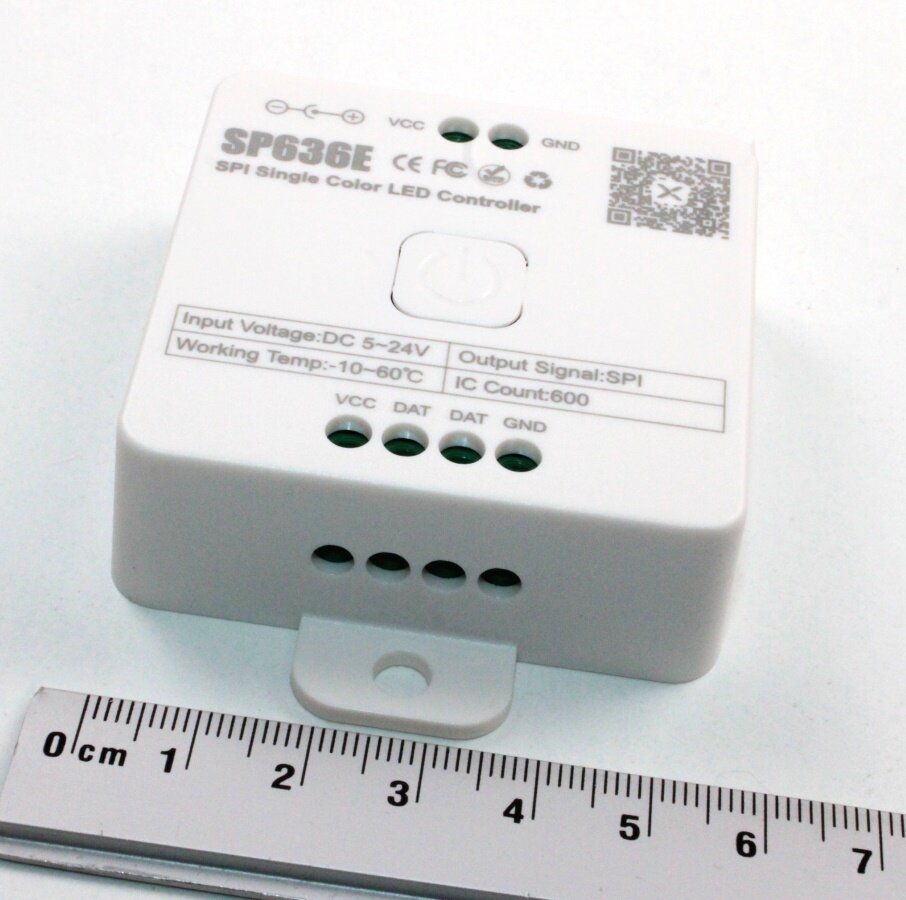 SPI-600-Mono JM-SP636E P716 (BT app BanlanX, 2.4GHz, SPI single color, DC5-24V, IC count 600), Контроллер SPI-монохром
