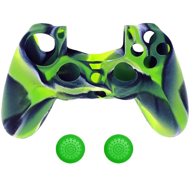 Силиконовый защитный чехол для контроллера PS4 для контроллера Playstation 4, аксессуары для зеленый