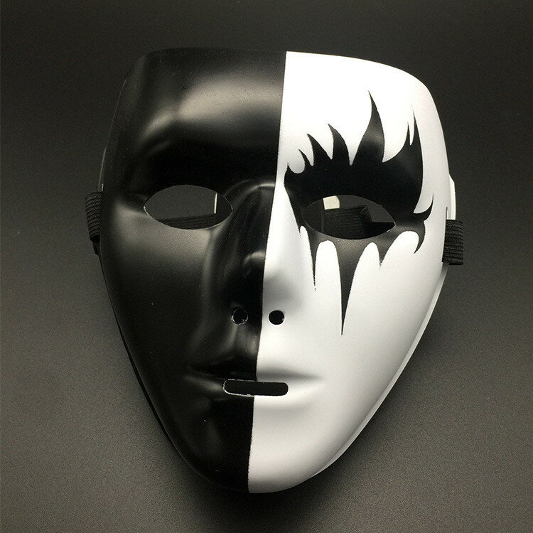 Hand-painted white full face mask for halloween costume parties and performances style 14