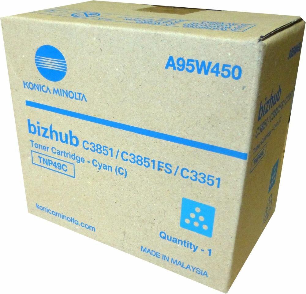 Тонер Konica-Minolta bizhub C3351/C3851 синий TNP-49C