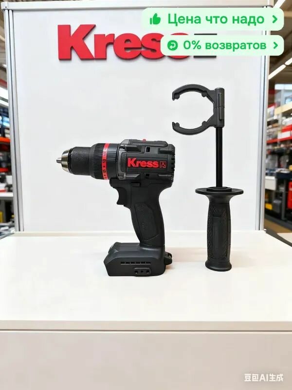 Kress KU217 20V Бесщеточная дрель-шуруповерт, Ударная электродрель , большой крутящий момент 100 Н м, компактный корпус, без АКБ и ЗУ