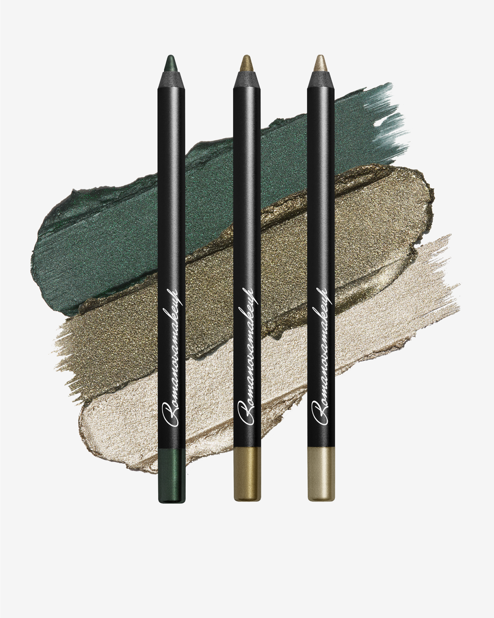 Romanovamakeup набор из трех карандашей для глаз "GREEN PASSION"