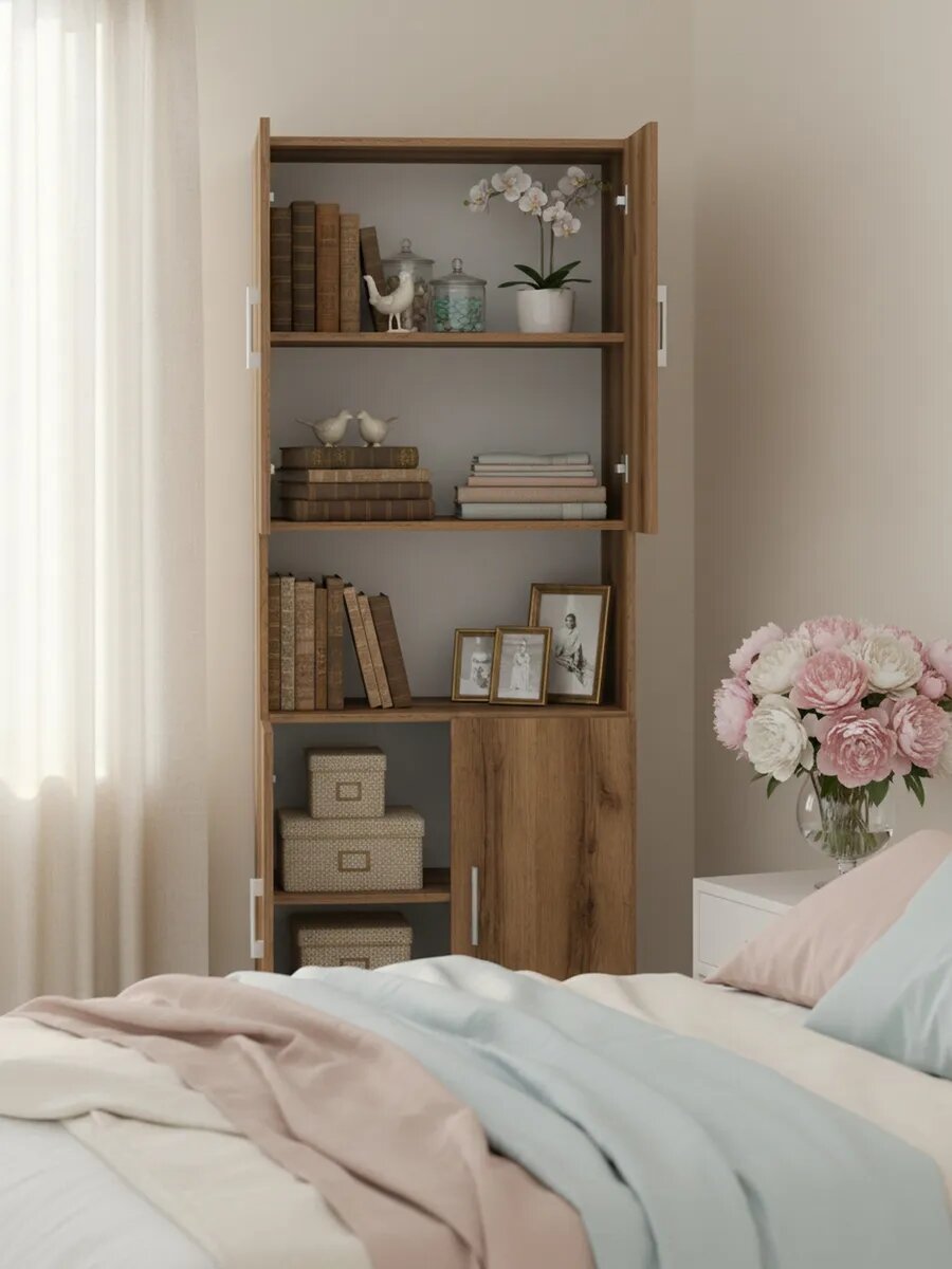 Шкаф FRESTER распашной в спальню с полками для одежды, от производителя