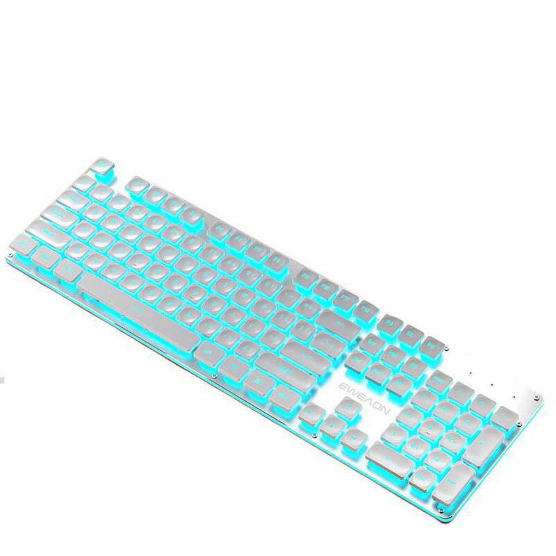Клавиатура беспроводная EWEADN 710 Mechanical Feel Keyboard+Mouse, White blue light