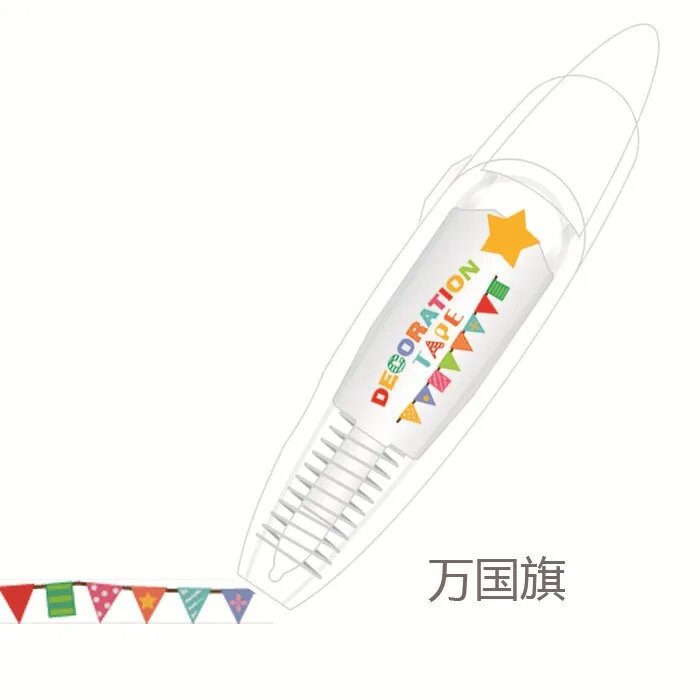 Корректор лента Decoration Tape, Flag of Nations, белый