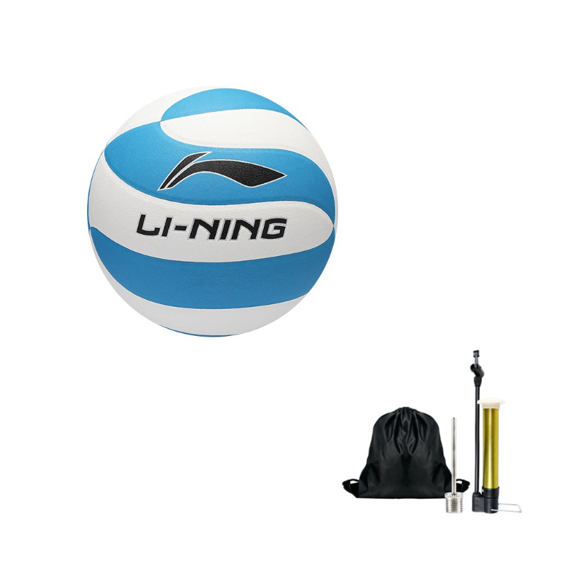 Мяч для волейбола унисекс LiNing PVC, белый, размер 5, для тренировок и соревнований, высокая прочность материалов