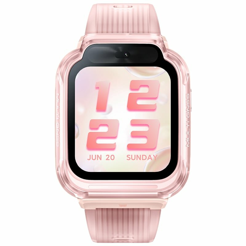 Умные часы детские MI 7, pink, мониторинг кислорода в реальном времени, видеозвонок, IPX8, NFC не поддерживается