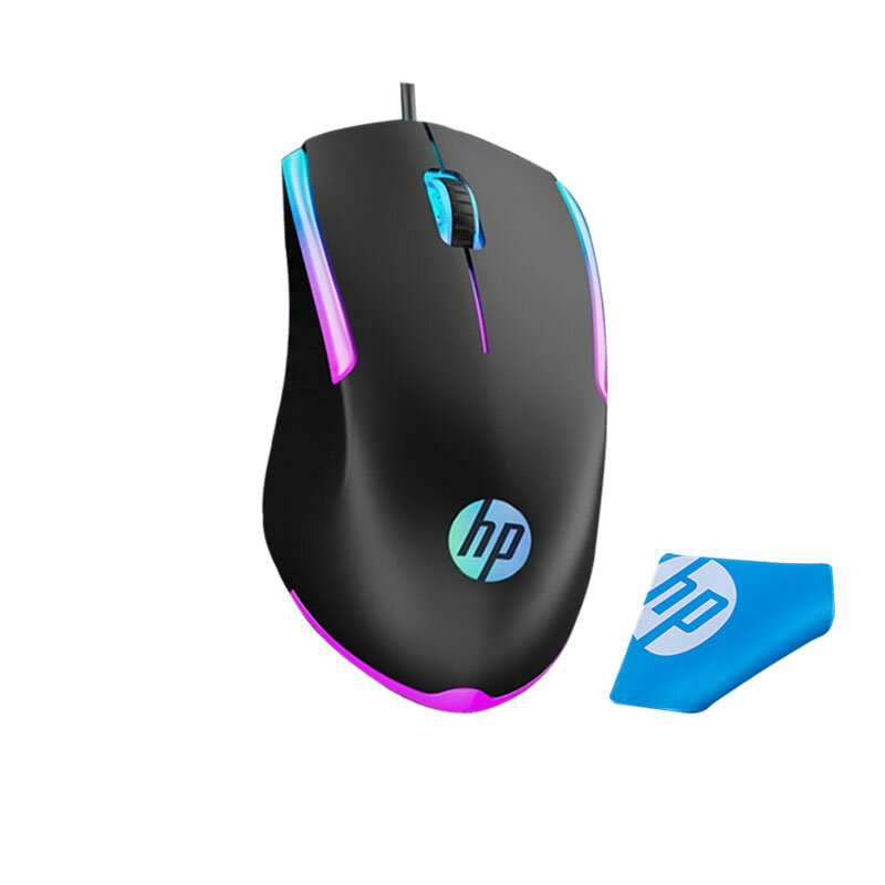 Комплект клавиатуры и мыши HP стандартный, черный, с ковриком для мыши
