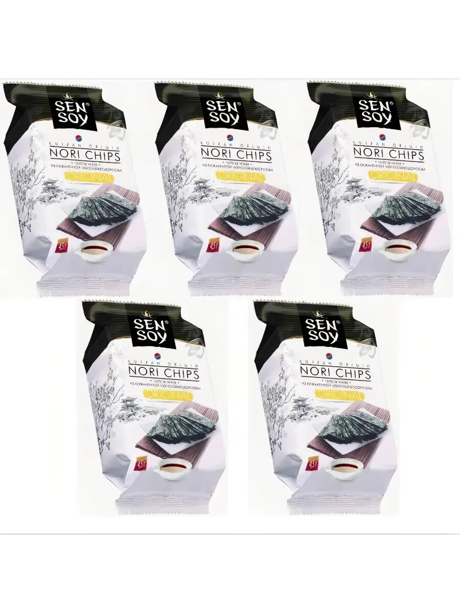 Чипсы 5 пачек по 4,5 гр морские нори оригинал