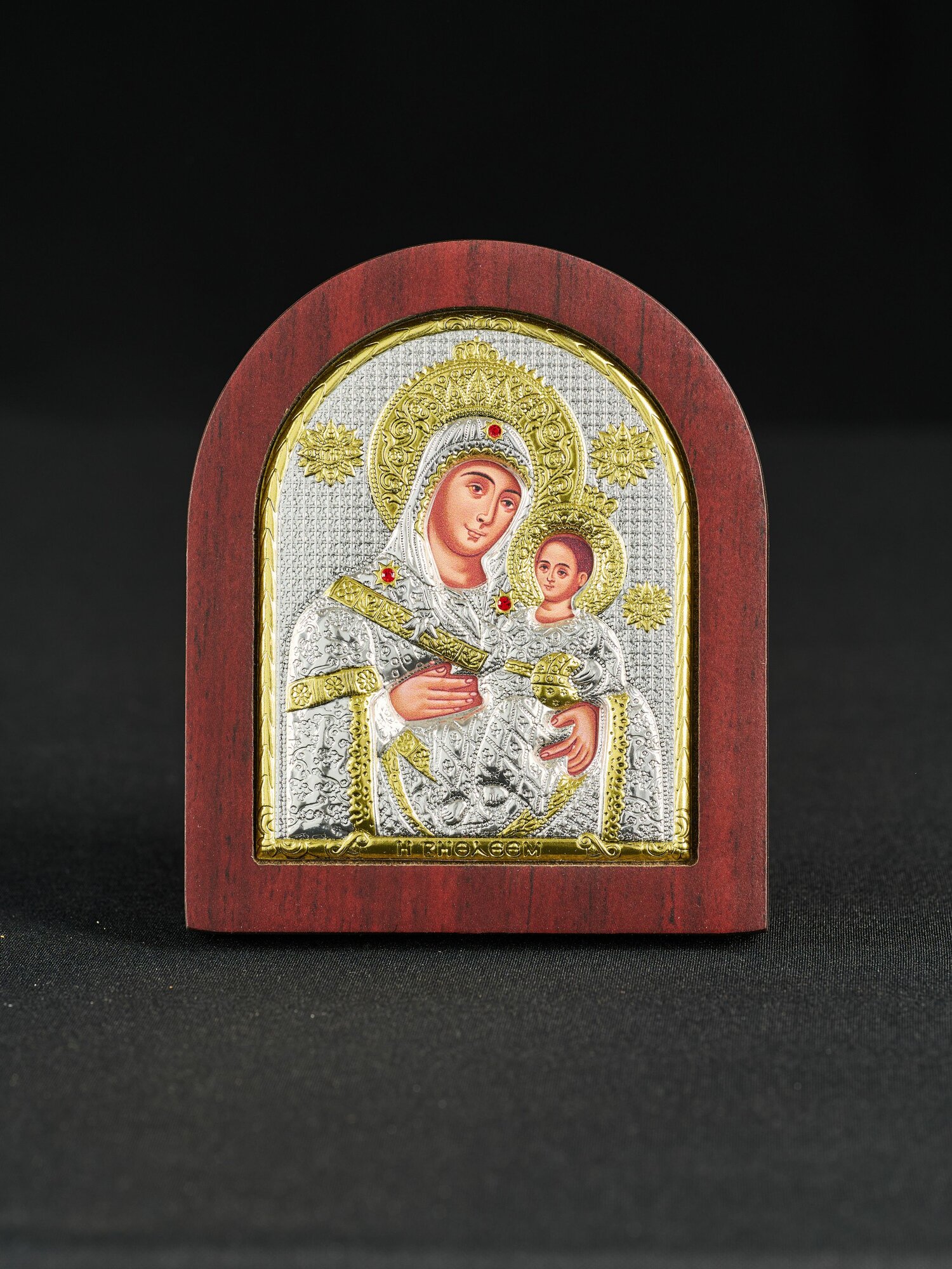 Серебряная икона Богородица Вифлеемская Греческая