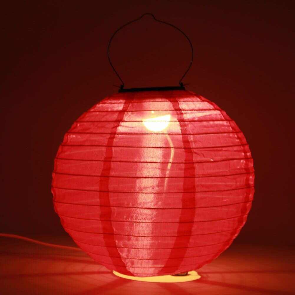 Солнечный фонарь-фонарик наружного использования, 30 см, водонепроницаемый, IP55, светодиодный, красный