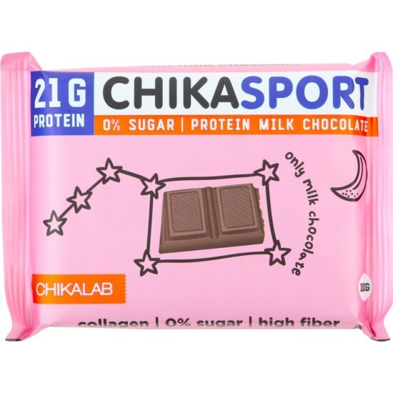 Протеиновый шоколад Chikalab молочный 100 гр.