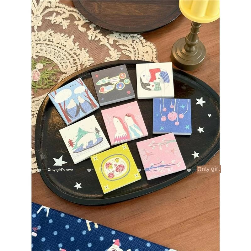 Мини-блокнот для заметок для девочек, планировщик с солевым дизайном, отрывные стикеры, этикетки-наклейки. Липкие