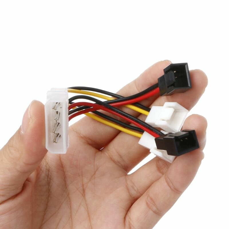 IDE Molex 4-контактный на 4X 3-контактный TX3 для охлаждающего вентилятора корпуса, адаптер питания, кабель-переходник