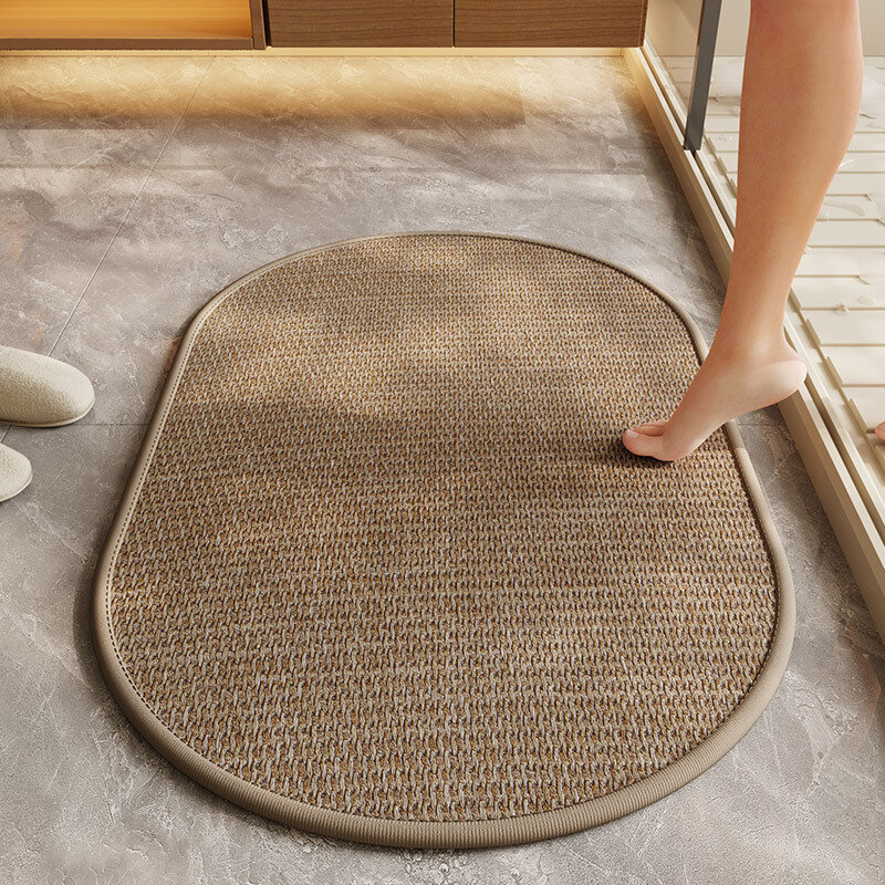 Коврик для ванной комнаты, впитывающий воду, домашний коврик для ванной, нескользящий коврик для ног, быстро сохнущий ковер для двери туалета