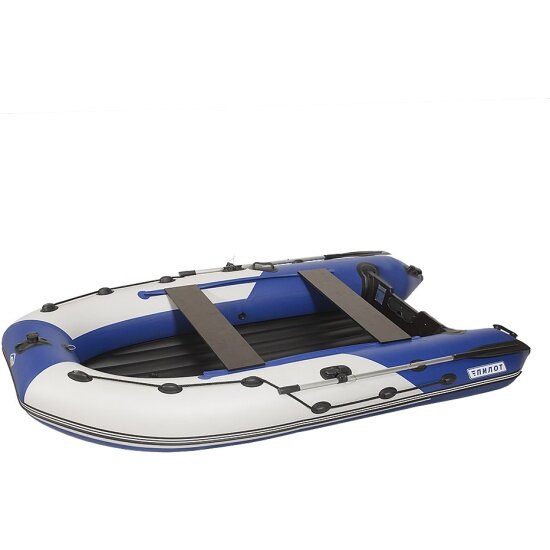 Лодка ПВХ Пилот моторная килевая 360 НДНД, белый/синий