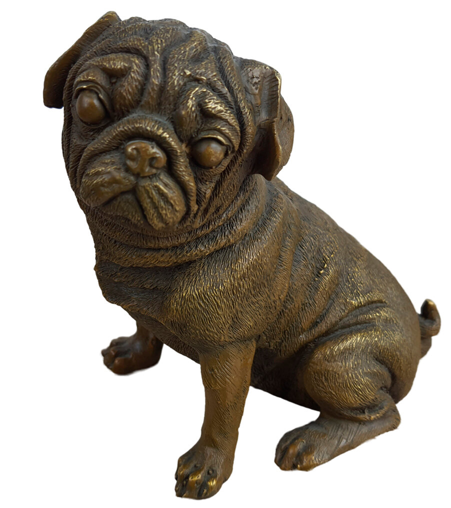 Фигурка Мопс, бронза 17х14х10см вес 1900гр.