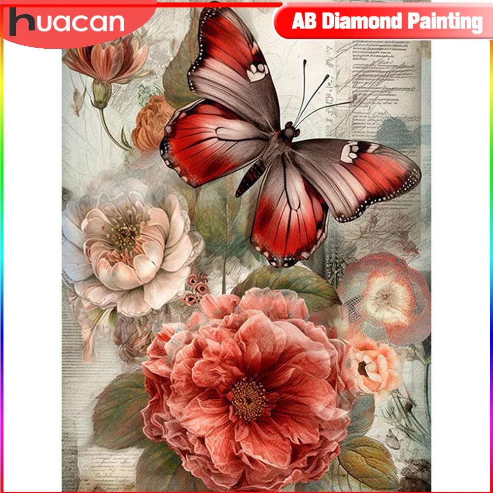 Алмазная вышивка бабочка 5D, 40x50 см, Full Square