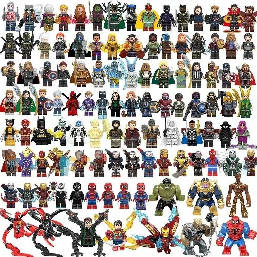 Набор фигурок Марвел Лего фигурки Marvel Супергерои случайно 40 штук