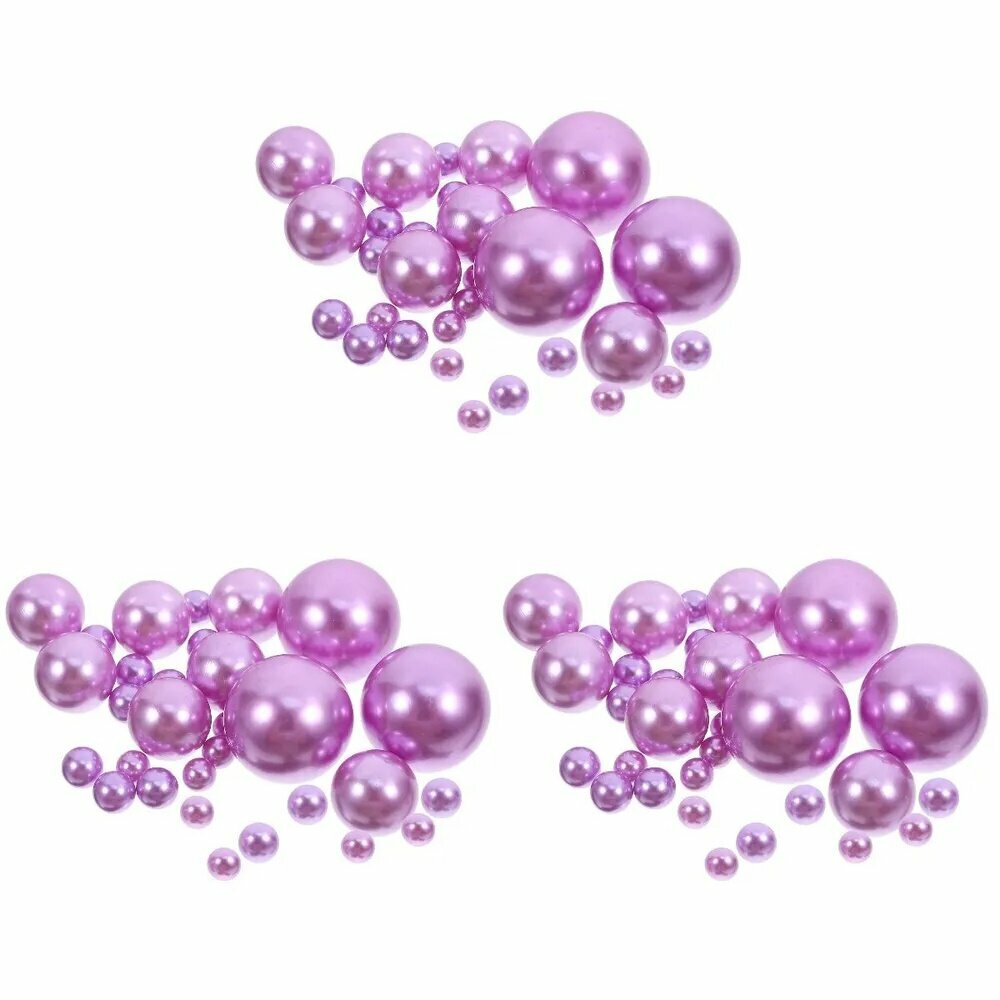 Декоративные пластмассовые жемчужины фиолетового цвета для ваз, 375 штук