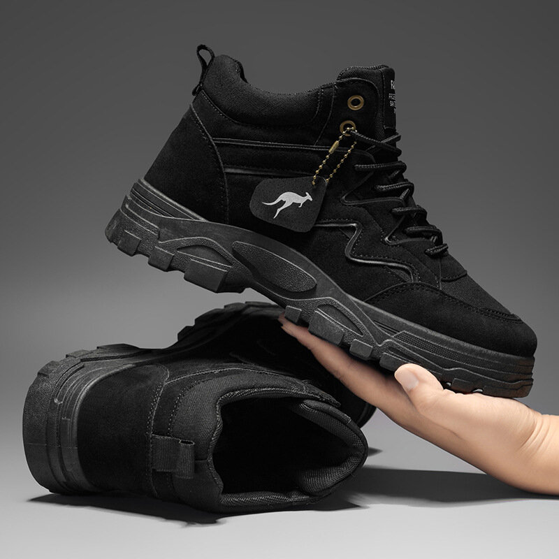 Высокие мужские кеды больших размеров, повседневные кожаные ботинки, ботинки Martin, размеры 39-47