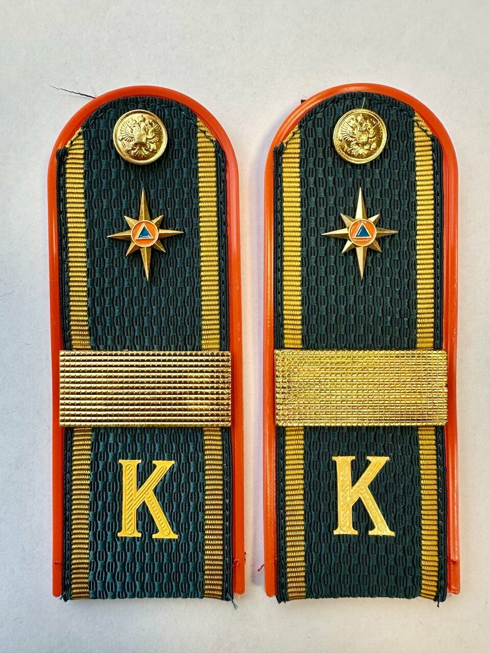 Погоны Курсант Мчс 14см пластик в сборе с фурнитурой Старший Сержант