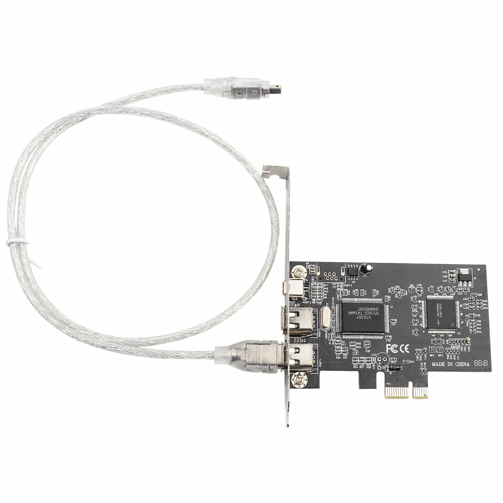 Контроллер PCI-E FireWire 1394a IEEE 1394, x1, 2.5 Гбит/с, совместим с 1394a и 1394b устройствами