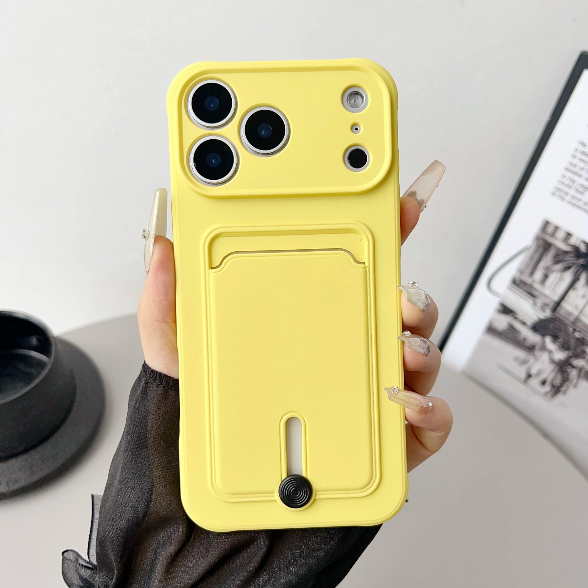Чехол-бумажник с слотом для карт для iphone 17, 16, 15, 14, 13, 12, 11 pro max air plus mini, мягкий чехол из ТПУ для кредитных карт