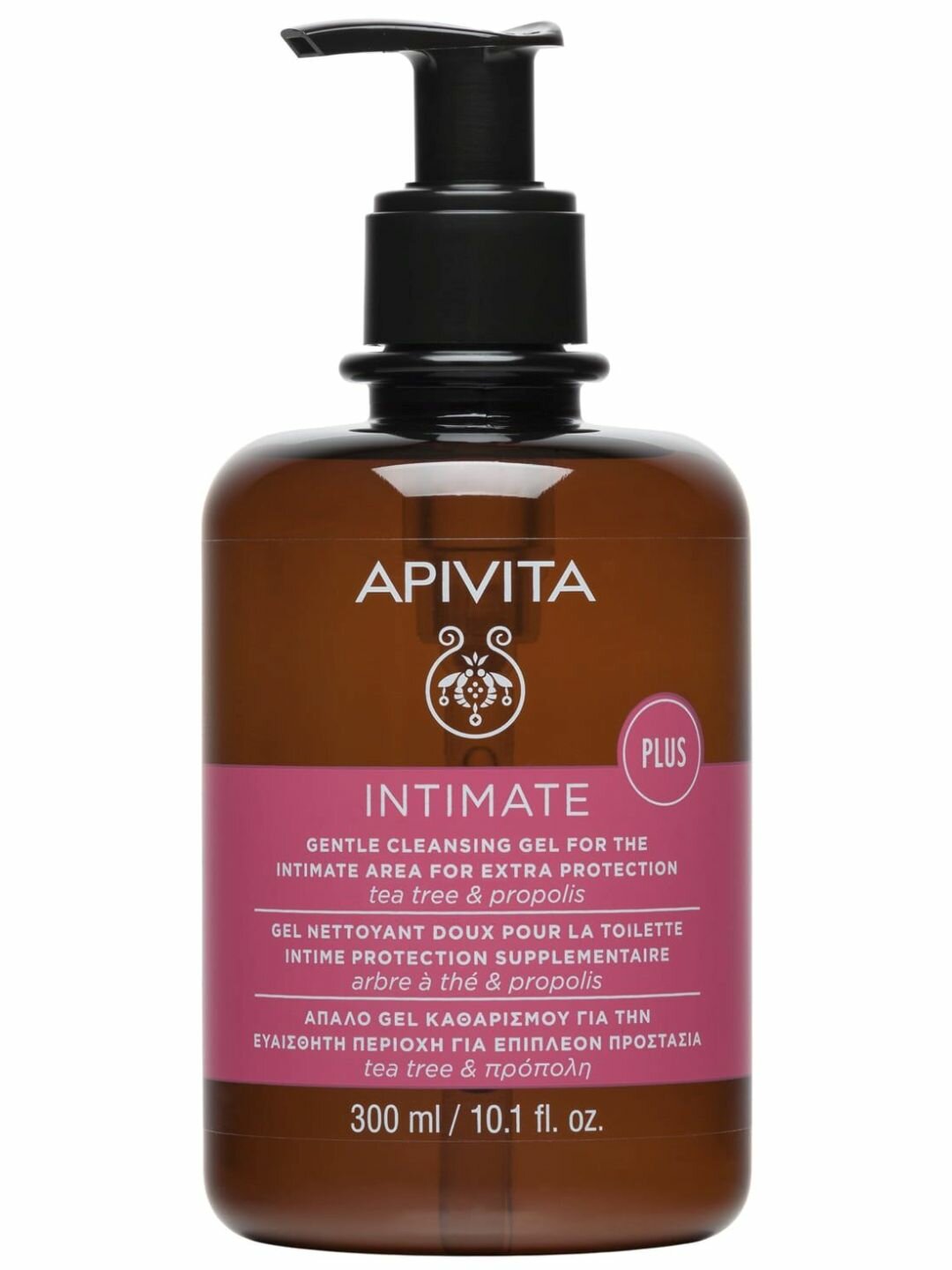 Апивита интимэйт плюс Мягкий очищающий гель для интимной гигиены с Чайным деревом и Прополисом, 300 мл | APIVITA