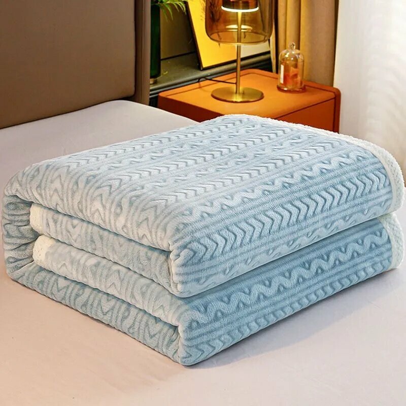 Плед вязаный, плюшевый Cashmere blanket , Полиэстер FR, 150 см х 100 см