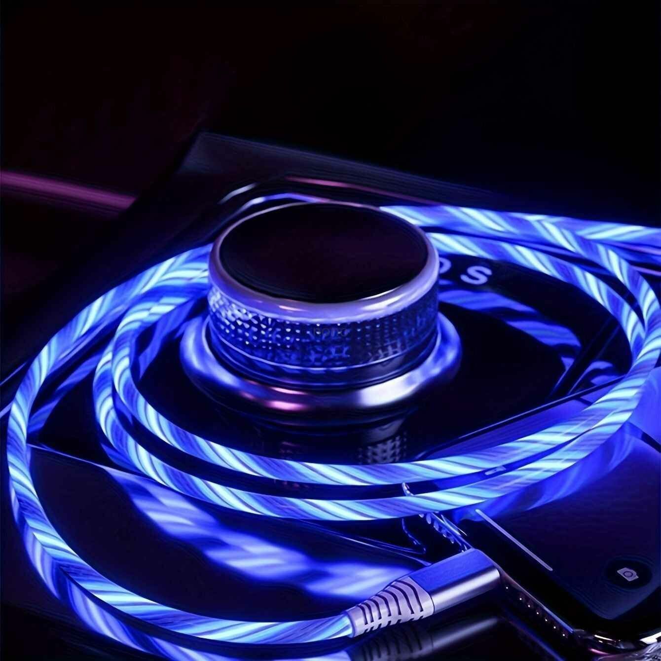 2025 новых продуктовLED флуоресценция USB Type - C Мобильный кабель для зарядки кабелей-2m